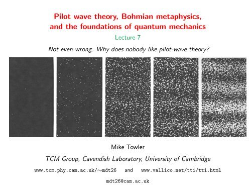 Pilot wave theory, Bohmian metaphysics, and the foundations of ...