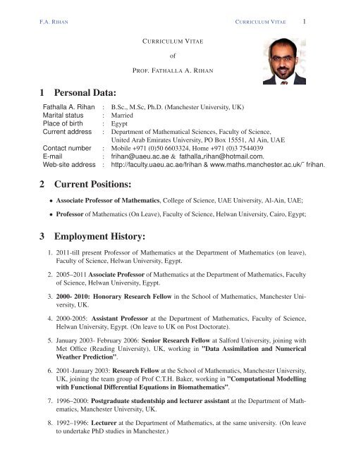 here my CV - Faculty.uaeu.ac.ae - United Arab Emirates University ...