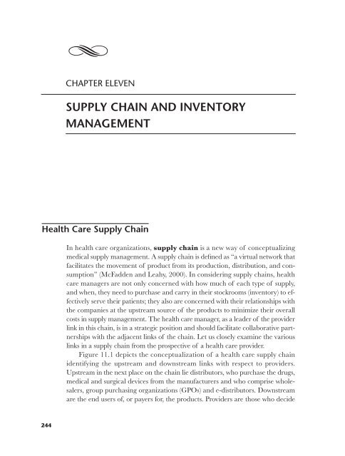 SUPPLY CHAIN AND INVENTORY MANAGEMENT
