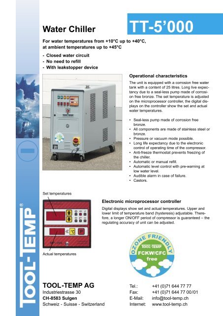 TT-5'000 Water Chiller - Tool-Temp Polska