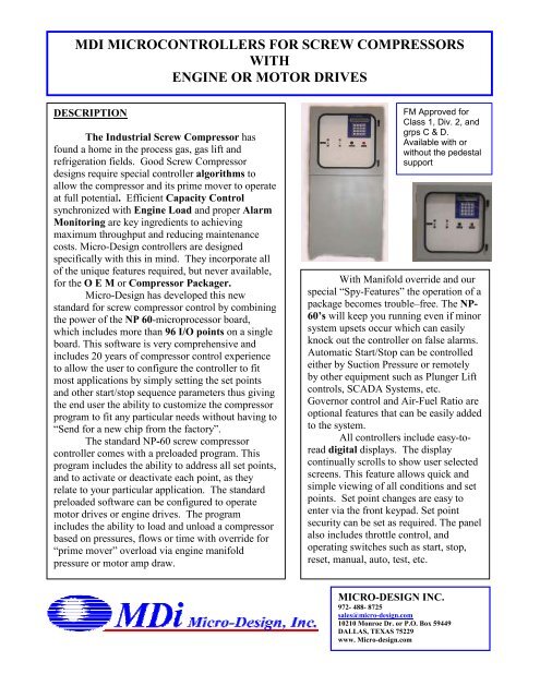 Download Brochure - Micro Design Inc