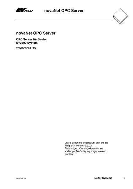 novaNet OPC Server
