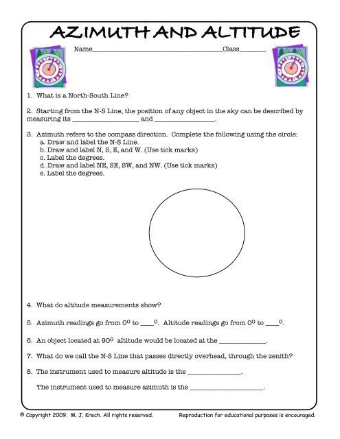 Altitude Proof Worksheet