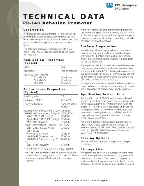 PR-148 Adhesion Promoter - ABLE Aerospace Adhesives