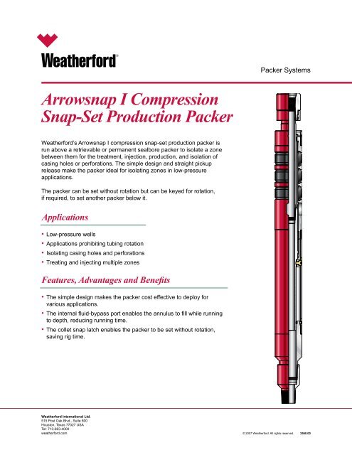 Arrowsnap I Compression Snap-Set Production Packer