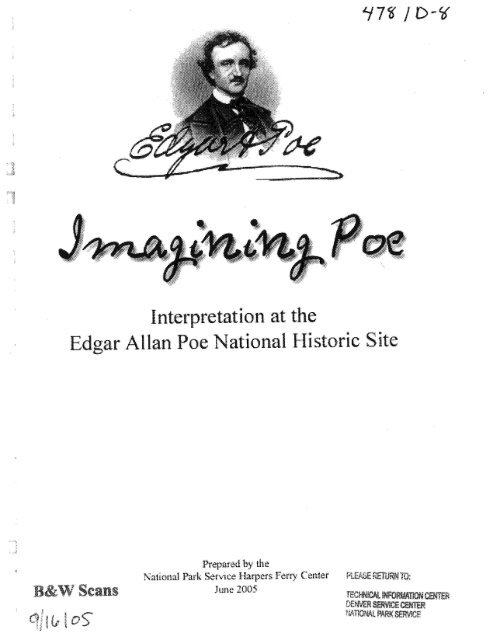 Interpretation at the Edgar Allan Poe - National Park Service
