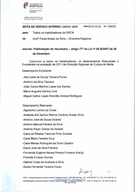 NOTA DE SERVIÇO INTERNO/ DRCN! 2012 d=ﬂ2012o522 es ...