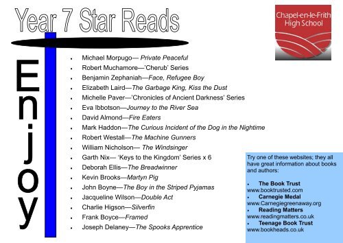Year 7 Reading List (PDF)