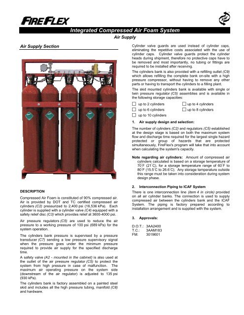 ICAF Air Supply Cylinders Bank - FIREFLEX SYSTEMS