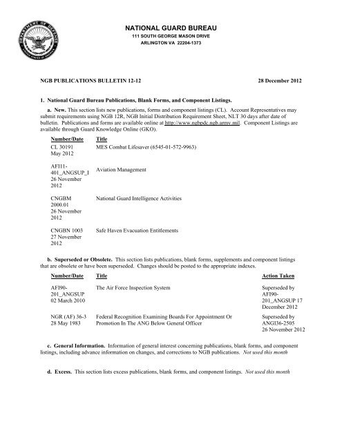 NATIONAL GUARD BUREAU - NGB Publications and Forms Library