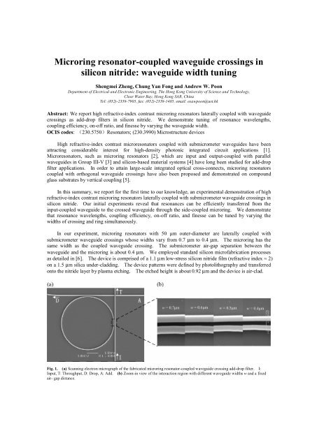 Microring resonator-coupled waveguide crossings in silicon nitride