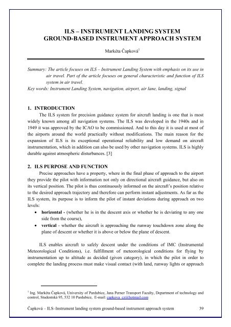 ils â instrument landing system ground-based ... - Perner's Contacts