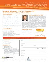 Drill Sequence Chart - BioHorizons