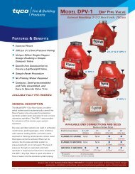 model dPV-1 dry PiPe ValVe - Tyco Fire Products