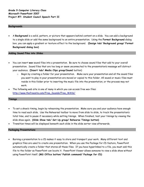 Student Council Speeches