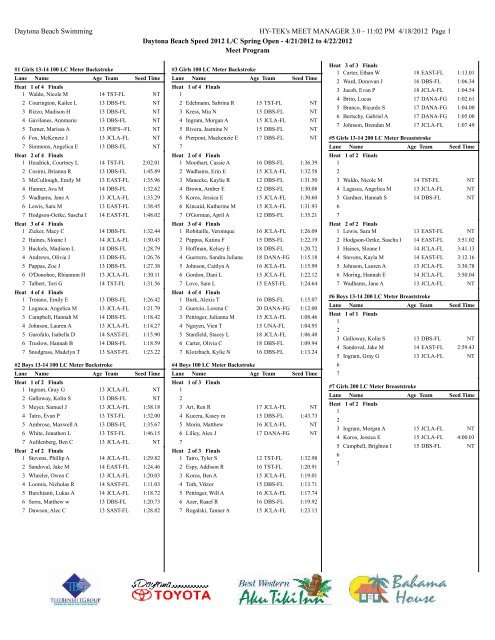 DBS Heat Sheet 042012.pdf - Florida Swimming