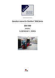 Operation manual for Rustibus 2000 Series