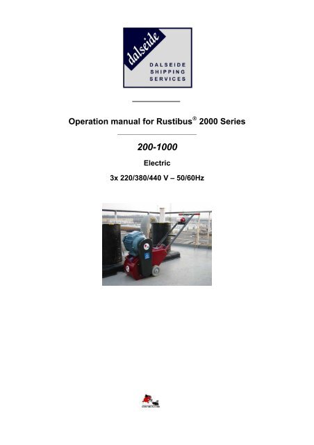 Operation manual for Rustibus 2000 Series