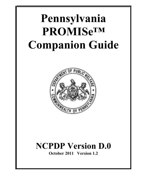 Pennsylvania PROMISe™ Companion Guide