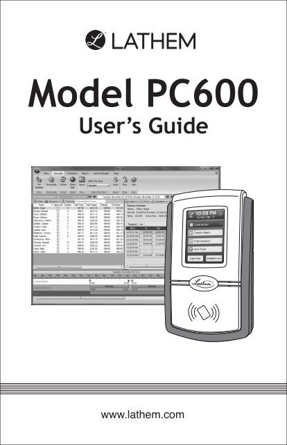 PC600 Manual - Time Clock Supplies