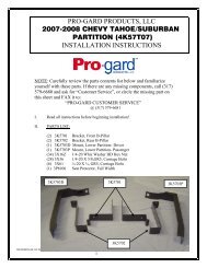 Impala Push Bumper Instructions - Pro-Gard Products