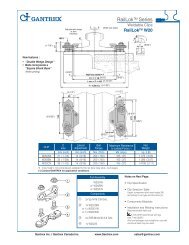 Tie-Back Product Data Sheets - Gantrex