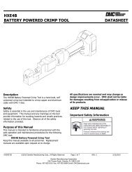 GMT Series Precision Crimp Tools - Daniels Manufacturing ...