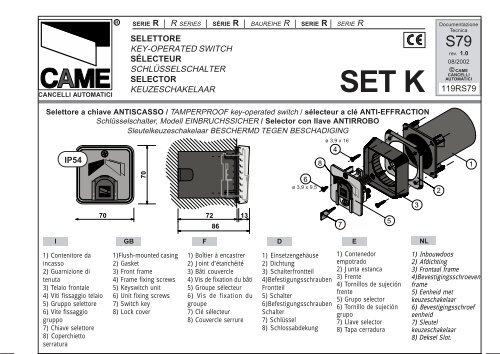 001 SET-K - Came