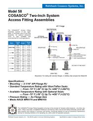 COSASCO Two-Inch System Access Fitting Assemblies - Rohrback ...