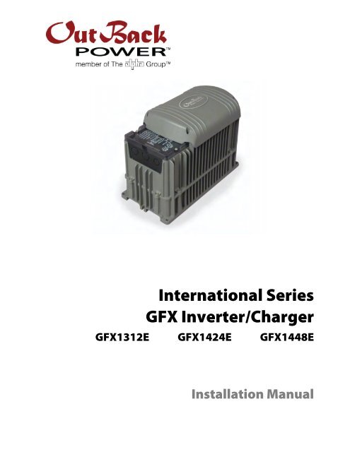 International Series GFX Inverter/Charger - OutBack Power Systems