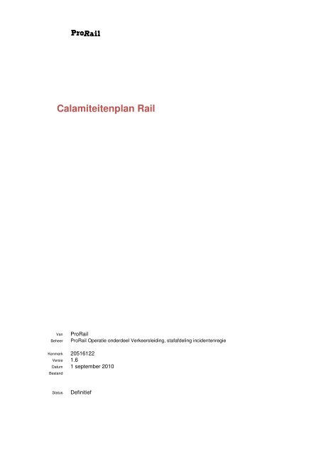 Calamiteitenplan Rail_v2010.pdf - BrandweerKennisNet