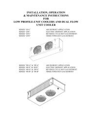 See specifications - Kool-Air inc.