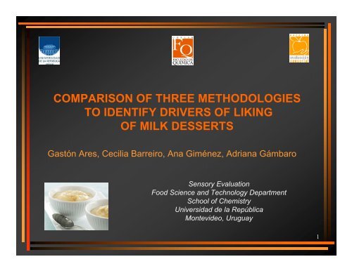 Comparison of three methodologies to identify drivers of liking of ...