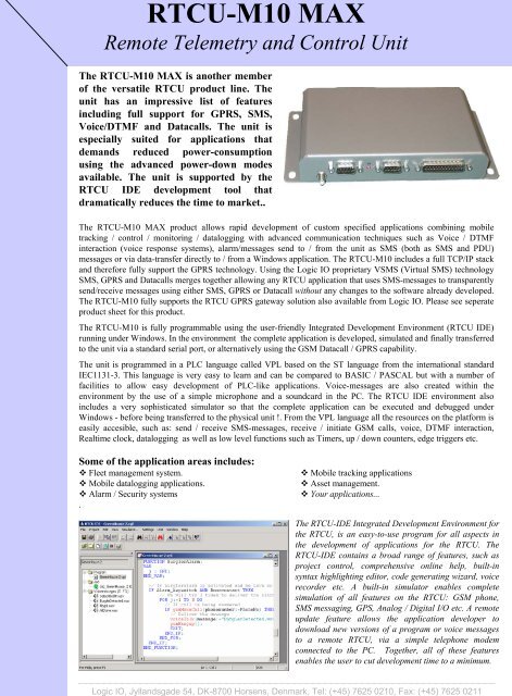 RTCU-M10 MAX - Logic IO