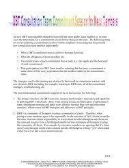 DBT Consultation Team Format and Tasks - University of ...