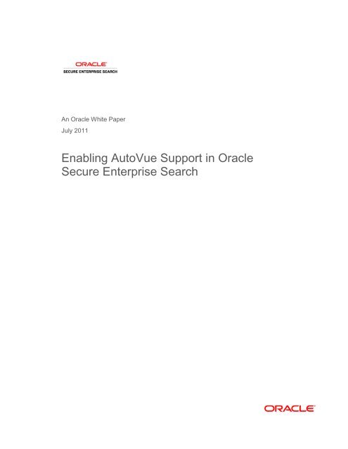 Oracle SES Autovue Integration