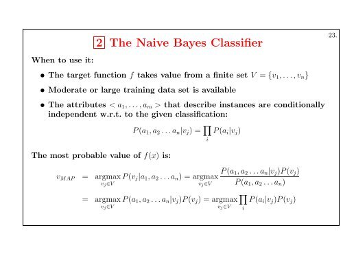 2 The Naive Bayes Classifier Uaic Ro