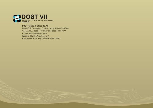 DOST 7 SET-UP Product Catalogue - DOST 7! - Department of ...