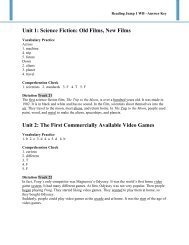 Reading Challenge 3 2nd – Answer Key