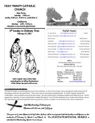 RCIA Handouts: Pages: 1. - Holy Trinity Catholic Church