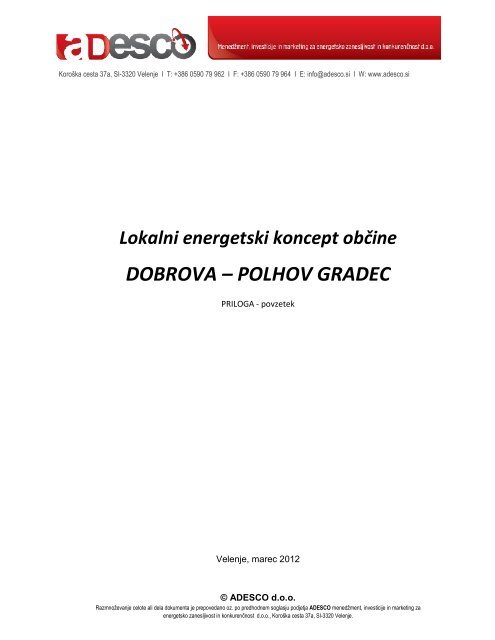 Ad 1.1) LEK_povzetek.pdf - ObÄ ina Dobrova - Polhov Gradec