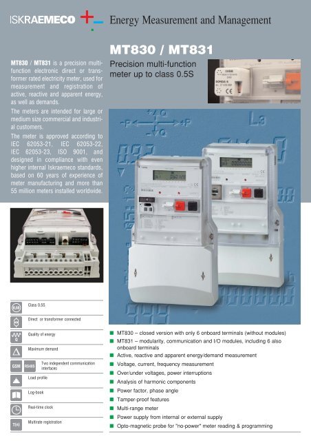 MT830 / MT831 - Iskraemeco