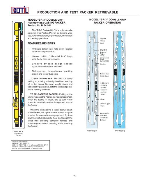 Production and Test Packer Retrievable DESCRIPTION ... - Botil
