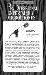 Shure FP Wireless Frequency Compatibility Chart