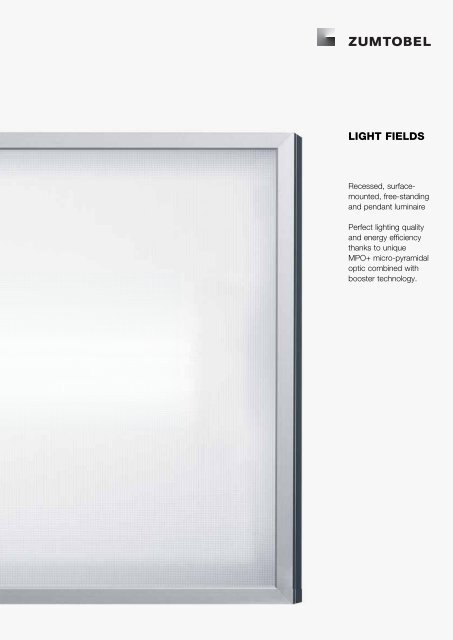 LIGHT FIELDS - Zumtobel