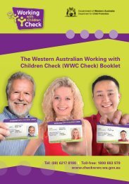 sample application form - Working with Children Check