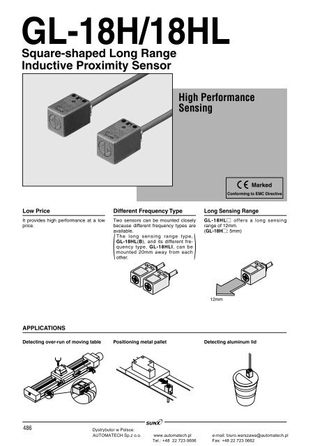 Square-shaped Long Range Inductive Proximity Sensor - Automatech