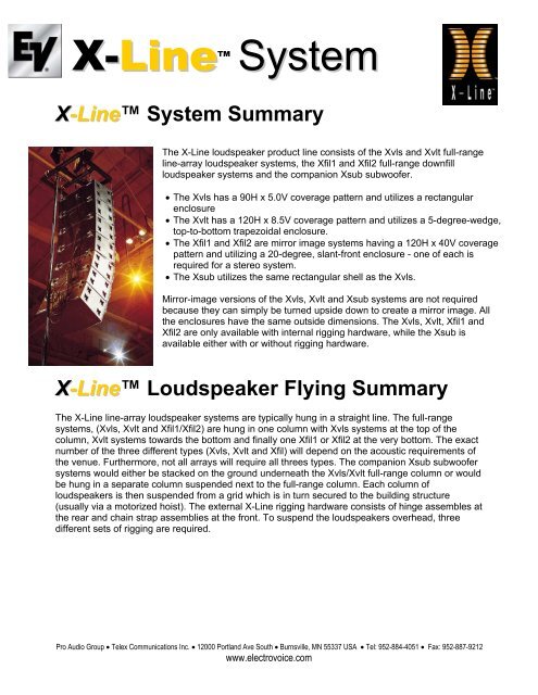 X-Line â„¢ System - Electro-Voice