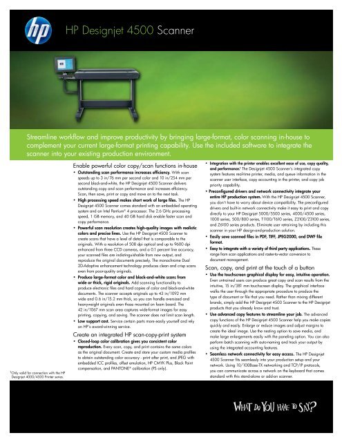 HP Designjet 4500 Scanner