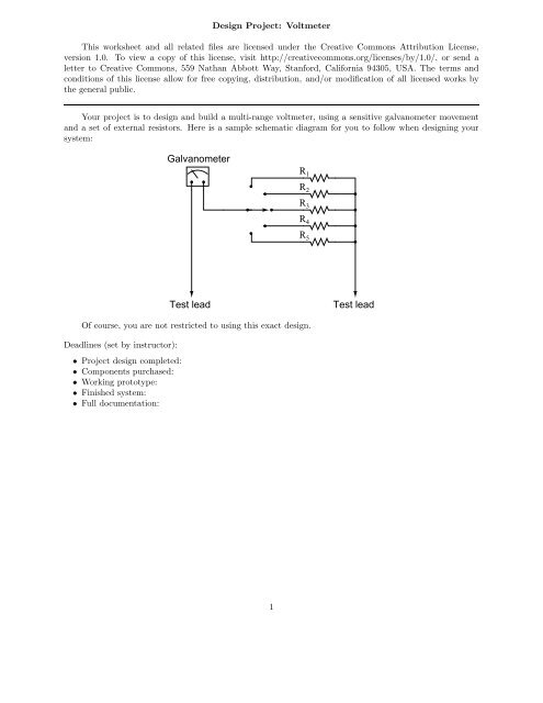 R1 R2 R3 R4 R5 Galvanometer Test lead Test lead
